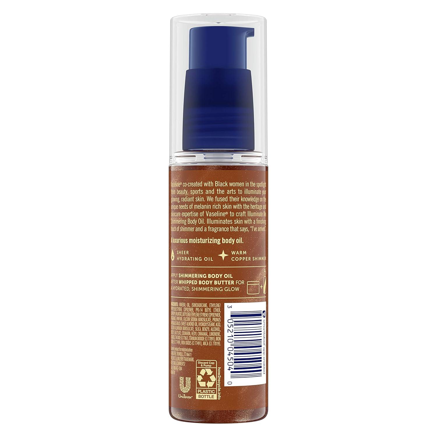 Vaseline Illuminate Me Shimmering Body Oil Created for Melanin Rich ...
